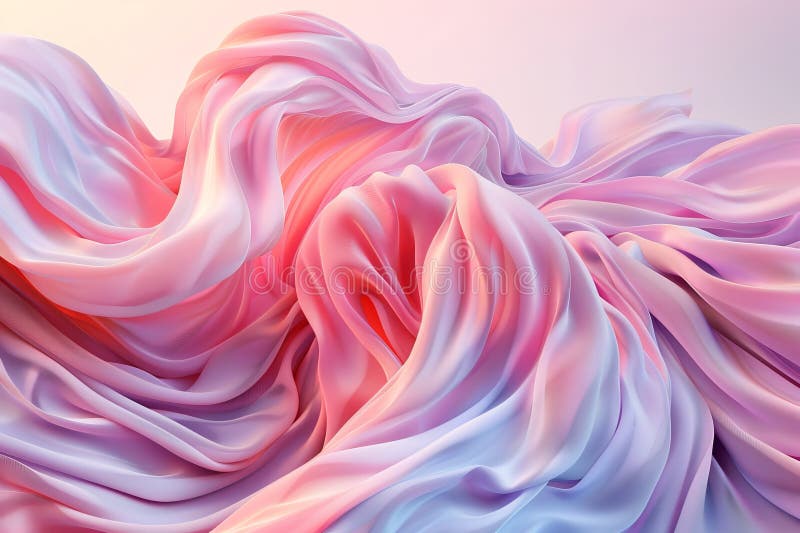 Soft Abstract Texture of Light Silk Fabric with Pastel Pink Blue ...
