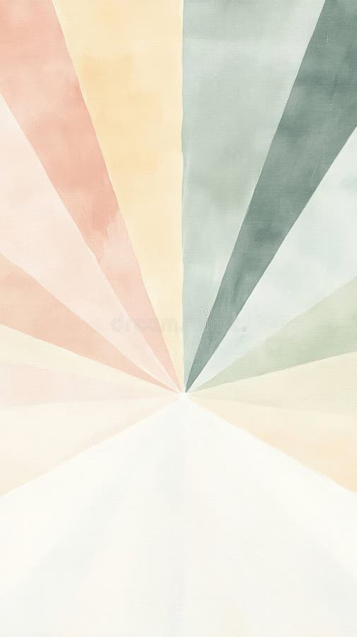 A Soft, Abstract Watercolor Design Featuring Pastel Rays Converging ...
