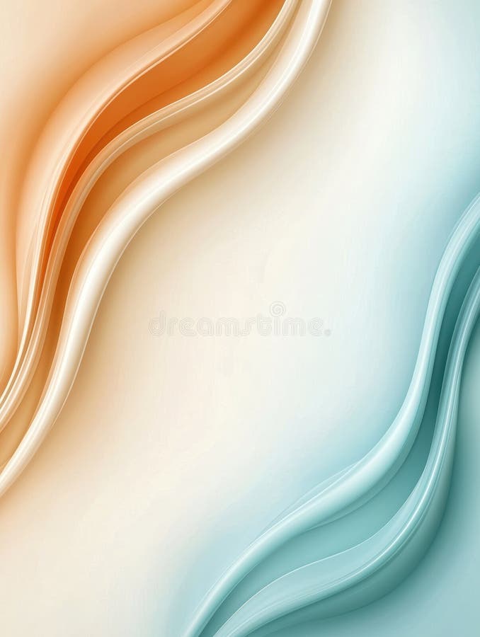 Soft Abstract Waves of Light and Color Stock Illustration ...