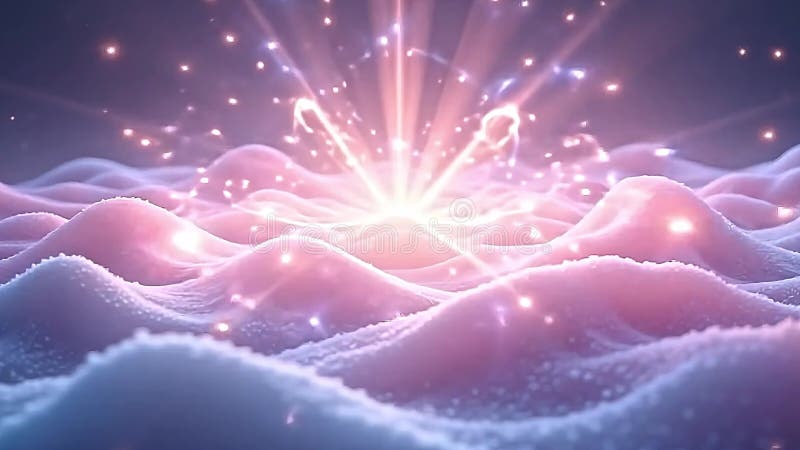 Soft Ambient Glows Emerge from a Central Light, Shaping into Generative ...