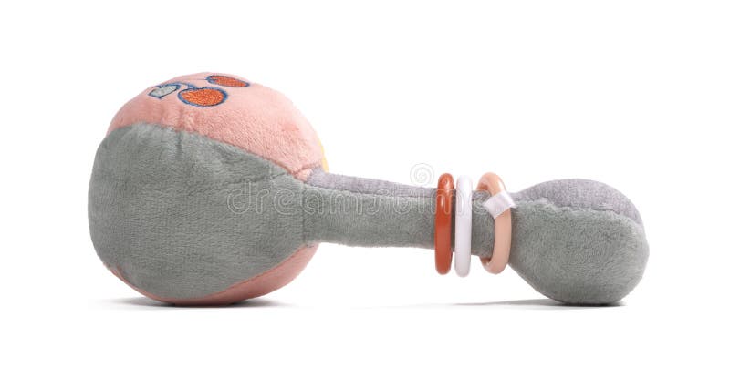Soft Baby Rattle, Isolated on White Stock Image - Image of round ...