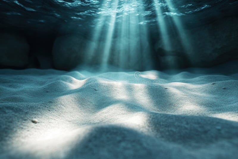 Soft Beams of Light Filter through the Deep Water, Creating a Magical ...