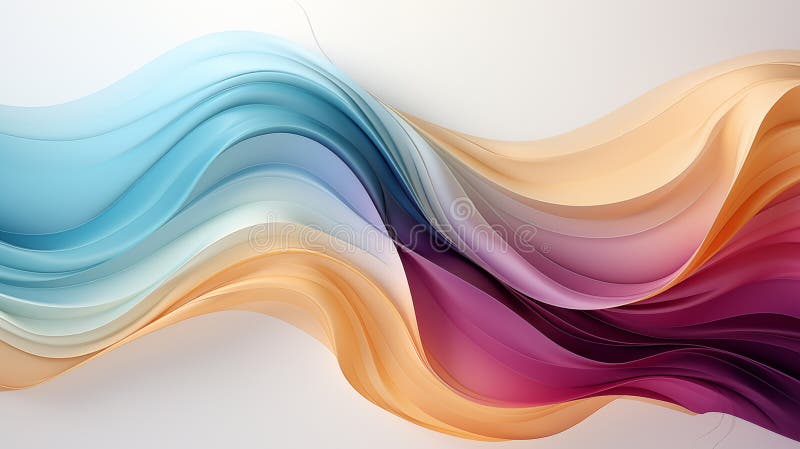 Soft Beautiful Abstract Waves Stock Illustration - Illustration of ...