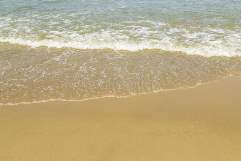 Soft Beautiful Ocean Wave on Sandy Beach Stock Image - Image of sand ...