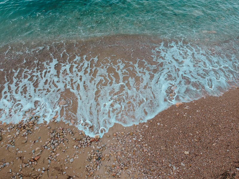 Beautiful Ocean Wave on a Sandy Beach Stock Photo - Image of summer ...