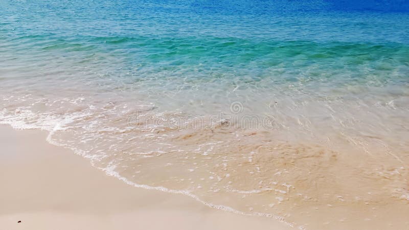 Soft Beautiful Ocean Wave on Sandy Beach. Background Stock Image ...
