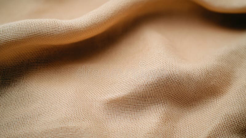 Soft Beige Fabric with Textured Surface, Showcasing Delicate Weave ...