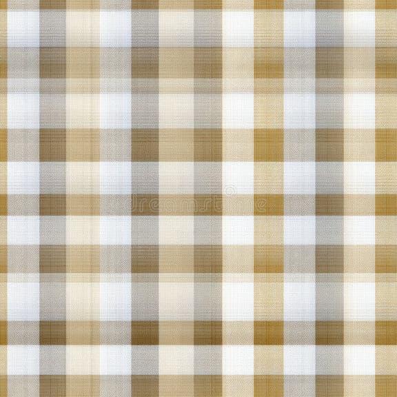 A Soft Beige Gingham Pattern with Light Yellow Tones and White ...