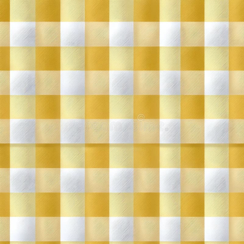A Soft Beige Gingham Pattern with Light Yellow Tones and White ...