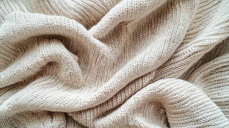 Soft Beige Knitted Fabric Draped Texture Stock Illustration ...