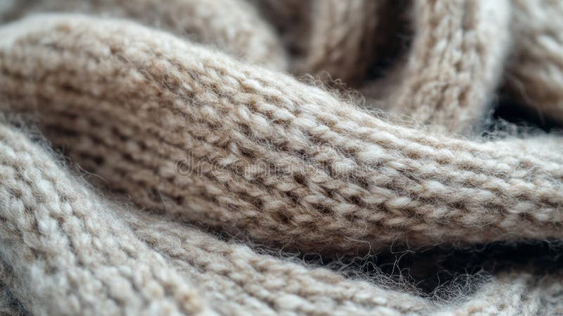 Soft Beige Knitted Wool Fabric Texture Detail Stock Illustration ...