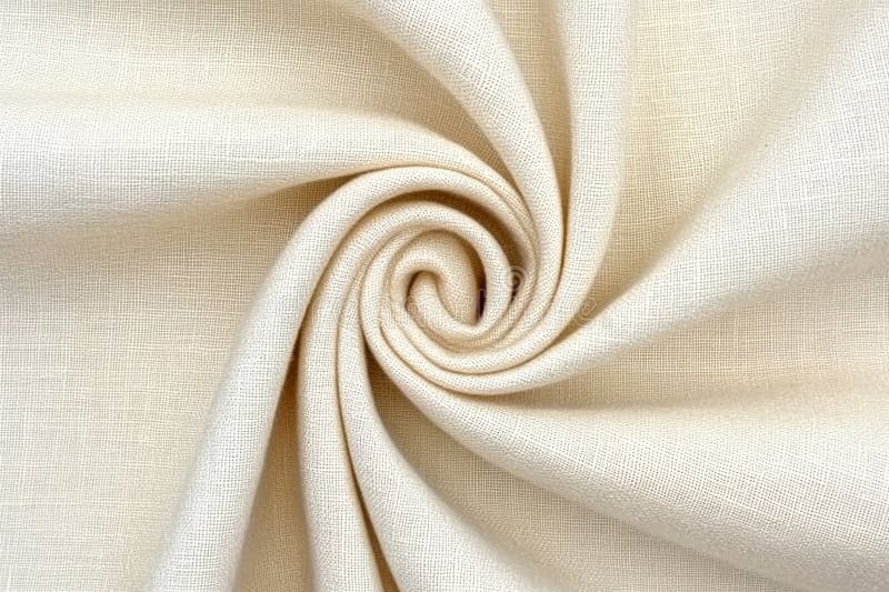 Soft Beige Linen Fabric Showcasing Fine Weave Texture with Subtle ...