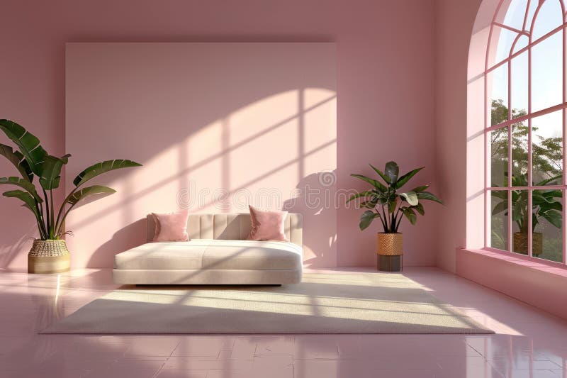 Soft Beige Minimalistic Background with Natural Light and Shadows ...