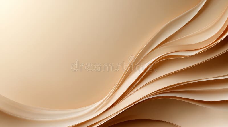 Background Design Featuring Fluid Beige Waves and Soft Tones Ideal for ...