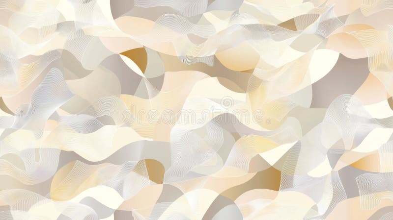 Soft Beige and White Abstract Background Featuring a Dynamic Wavy ...