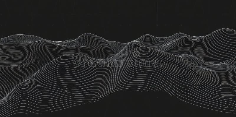 Soft Bend Striped Pattern in Black and White Forming an Abstract Zebra ...