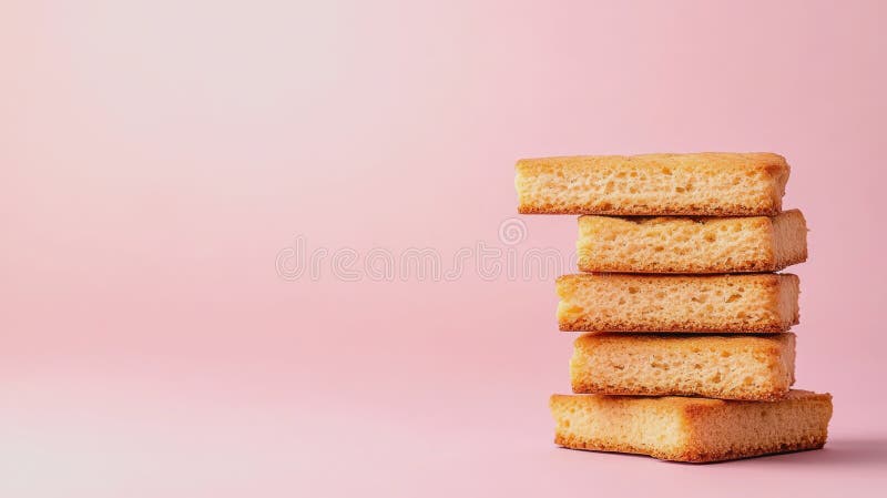 Soft Biscotti Stacked on a Smooth Background Stock Photo - Image of ...
