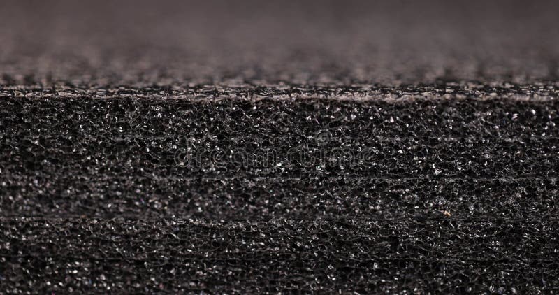 Soft Black Foam Material for Construction and Storage Stock Video ...
