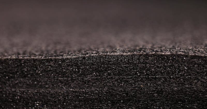 Soft Black Foam Material for Construction and Storage Stock Footage ...