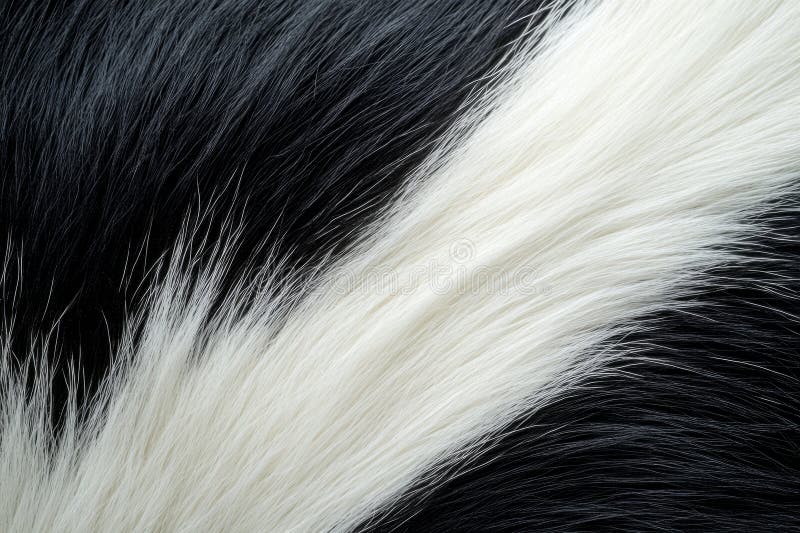 Soft Black and White Animal Fur Texture Creating a Beautiful Natural ...