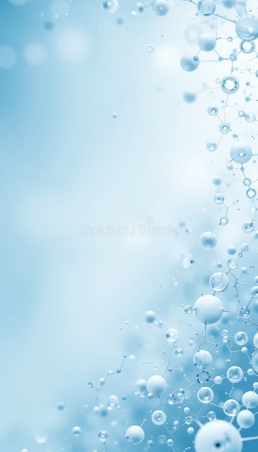 A Soft Blue Abstract Background Featuring Molecular Structures ...