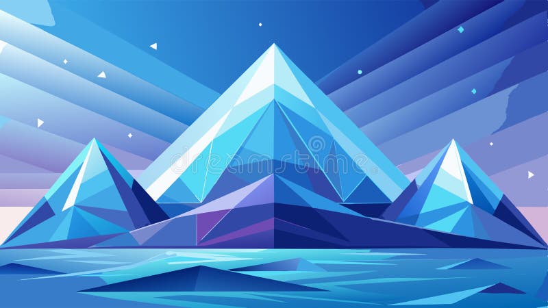 Soft Blue Abstract Triangles Background Stock Illustration ...