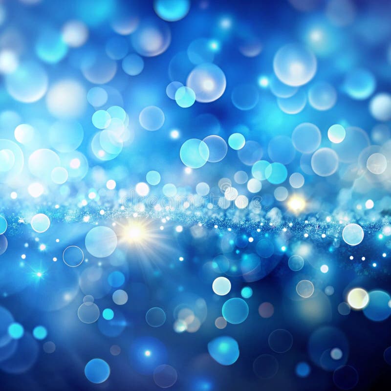 Soft Blue Bokeh Lights with an Ethereal Feel for Creative Designs Stock ...