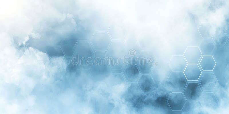 Soft Blue Cloud Background with a Subtle Hexagonal Pattern Emphasizing ...