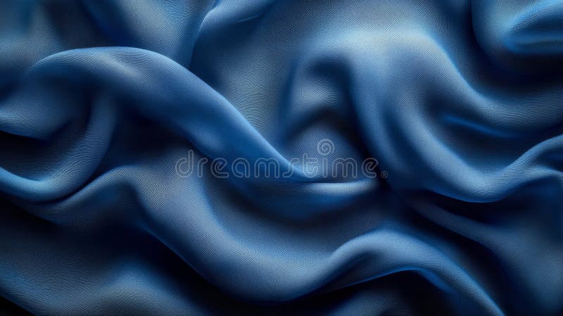 Soft Blue Fabric Draped Elegantly, Showcasing Smooth Texture and ...