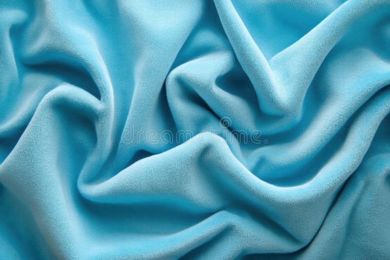 Soft Blue Fabric Drapes and Folds, a Textured Visual Delight, Exploring ...
