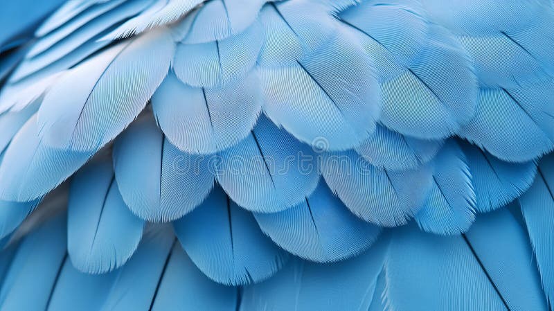 Soft Blue Feathers, Close-Up Texture, Overlapping Layers, Calming Color ...