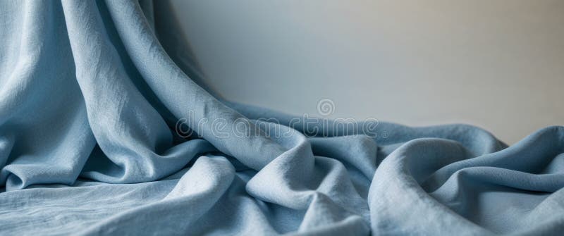 Soft Blue Linen with Gentle Sheen and Relaxed Texture Stock Photo ...