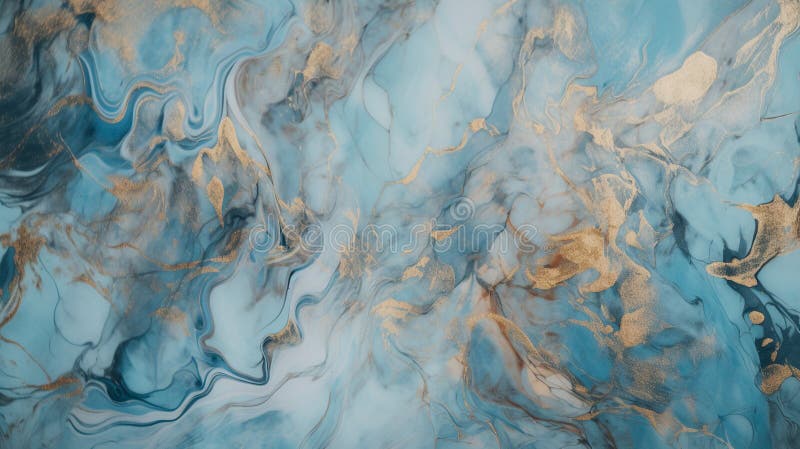 Soft Blue Marble Texture with Gold Streaks. Generative AI Stock Photo ...