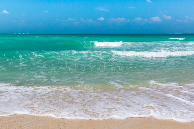 Soft Blue Ocean Wave on Sandy Beach. Background. Stock Photo - Image of ...