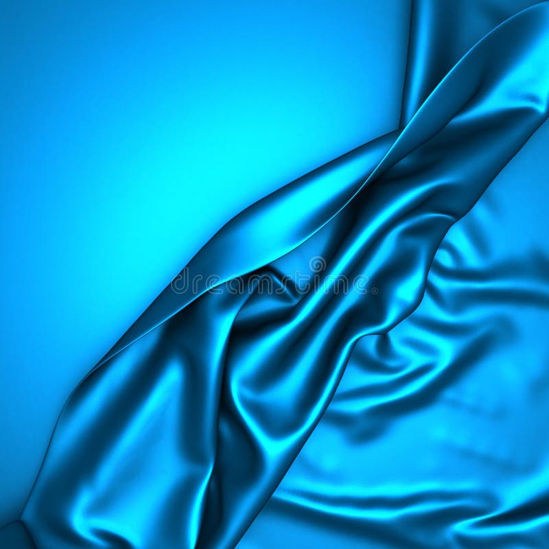 Soft Blue Shiny Metallic Cloth Folds Background Stock Illustration ...