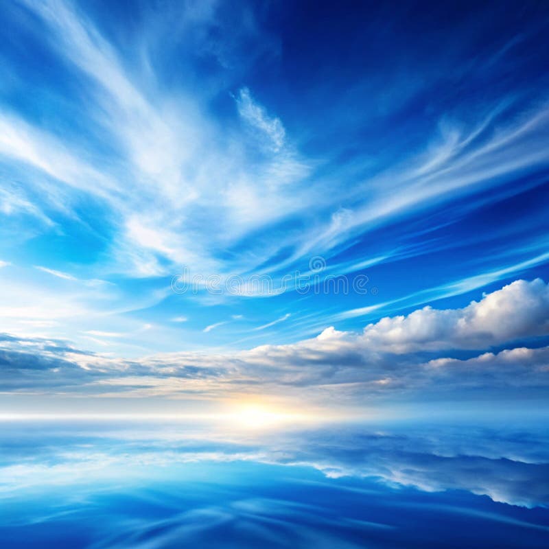 Soft Blue To White Sky with Depth Effect Stock Illustration ...