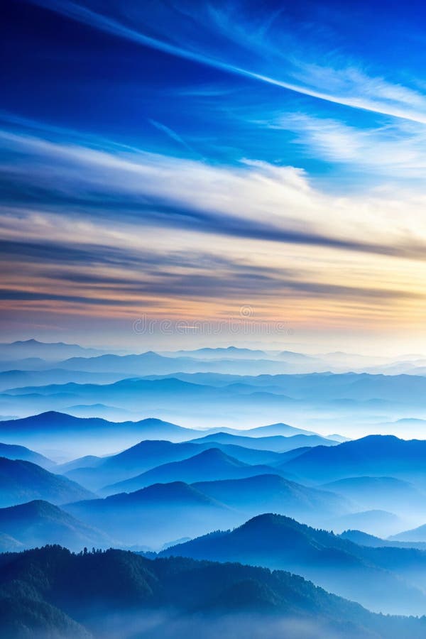 Soft Blue To White Sky with Depth Effect Stock Illustration ...