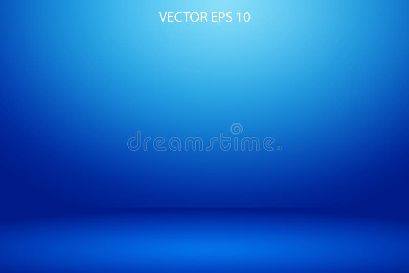 Soft Blue Wall Banner and Studio Room Background Stock Illustration ...