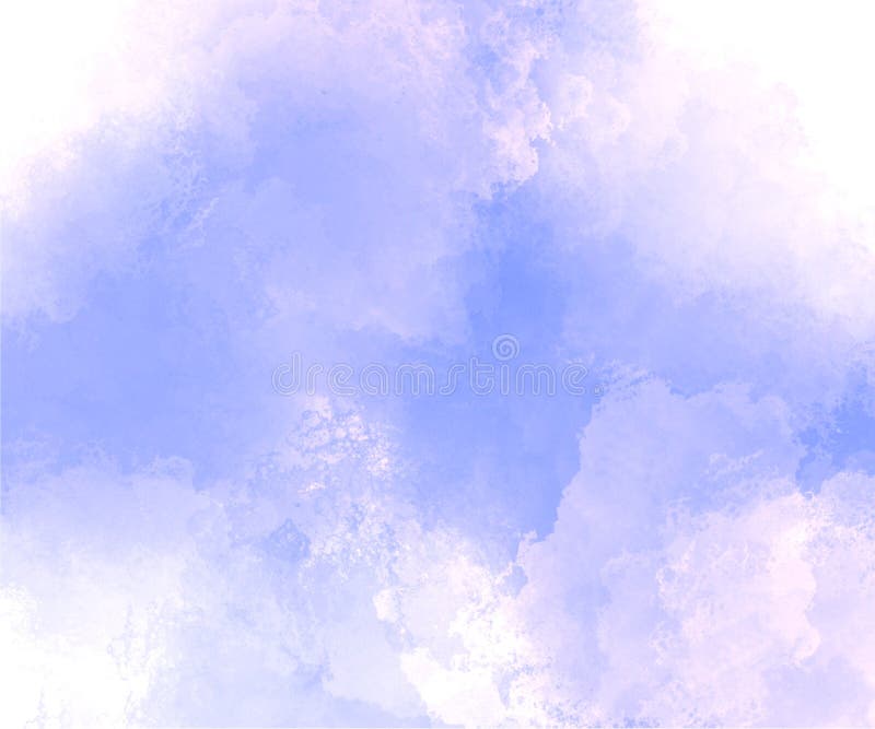 Soft Blue Watercolor Artistic Brush Stroke Isolated on White Background ...