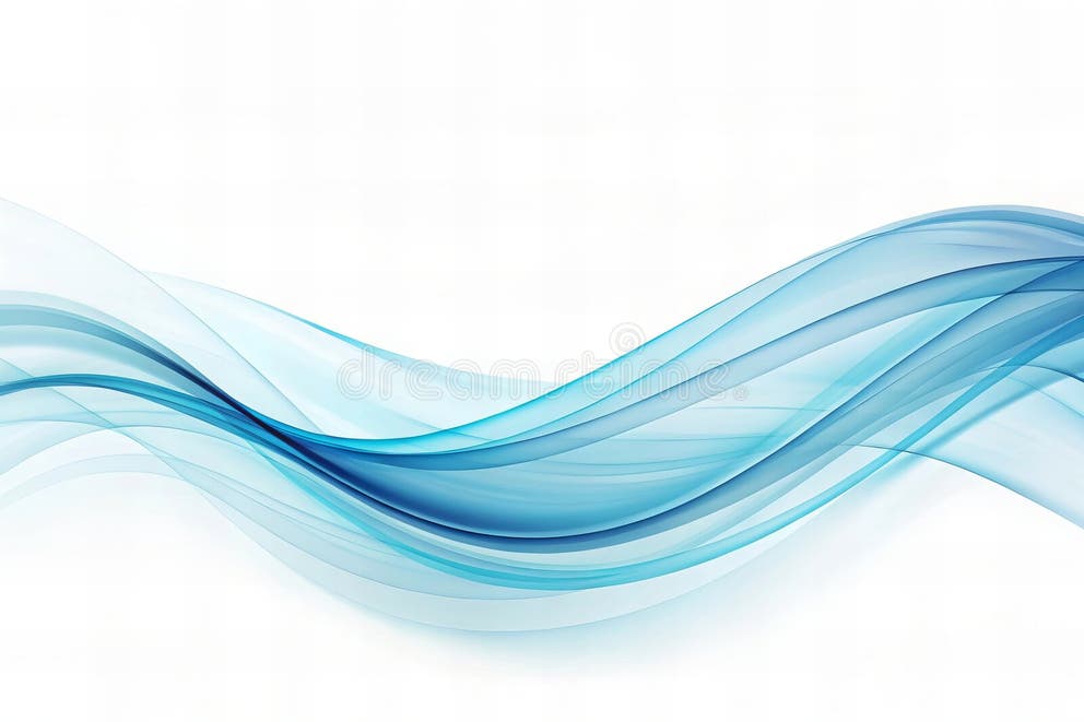 Soft Blue Wave Like Curves Create Serene and Calming Effect Generative ...
