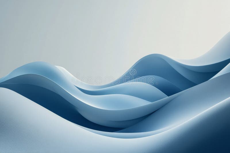 Soft Blue Waves of Textured Paper Creating a Flowing Pattern on a Light ...