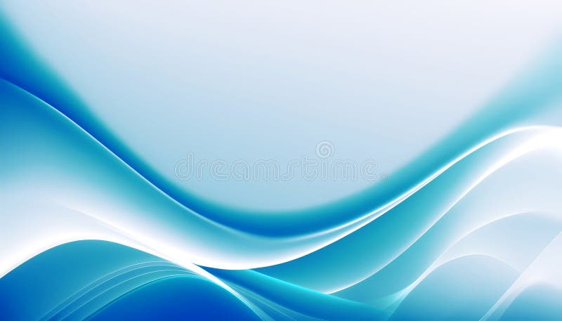 Soft Blue and White Background with Wavy Forms Stock Illustration ...