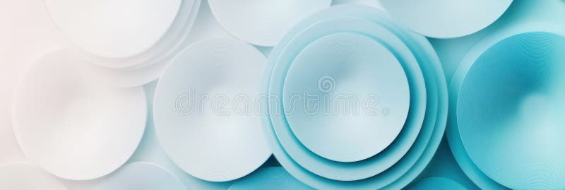 Soft Blue and White Circular Patterns Create a Calming Abstract ...