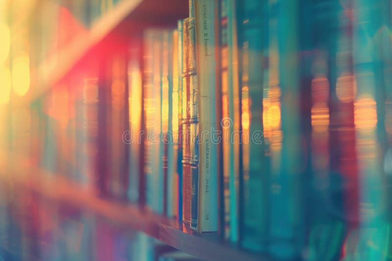 Soft Blurred Abstract Library Background with Books, Peaceful Reading ...