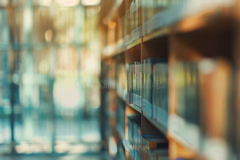 Soft Blurred Abstract Library Background with Books, Peaceful Reading ...