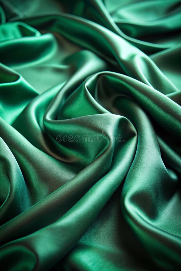 Smooth Blurred Light Dark Green Fabric Background Stock Illustration ...