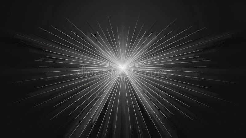 Soft and Blurred Sun Rays Gently Fan Out from a Focal Point Against a ...