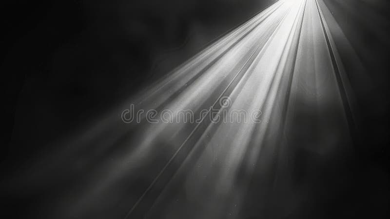 Soft and Blurred Sun Rays Gently Fan Out from a Focal Point Against a ...