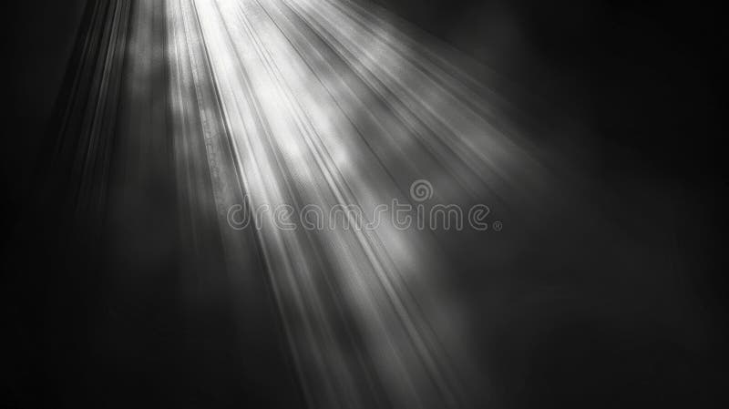 Soft and Blurred Sun Rays Gently Fan Out from a Focal Point Against a ...