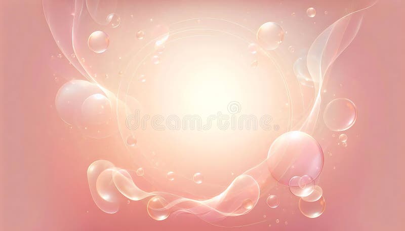 Soft Blush Pink Gradient Background with Subtle, Translucent Bubbles ...
